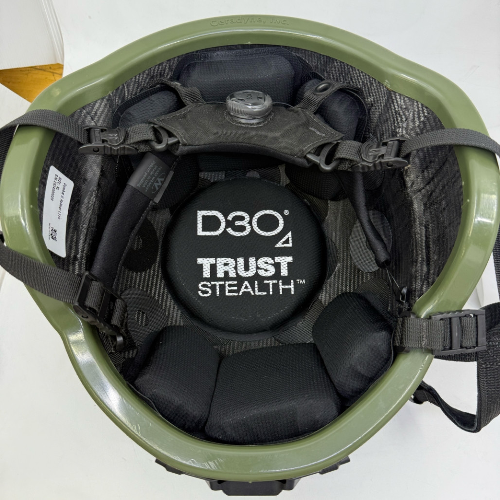 3M/CERADYNE Combat II Ballistic Helmet, L110, Full Cut, X Large, Green ...
