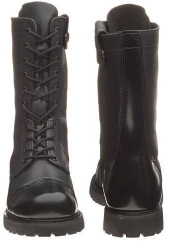 Bates E02184 Black 11" Leather Side Zip Paratrooper Boots