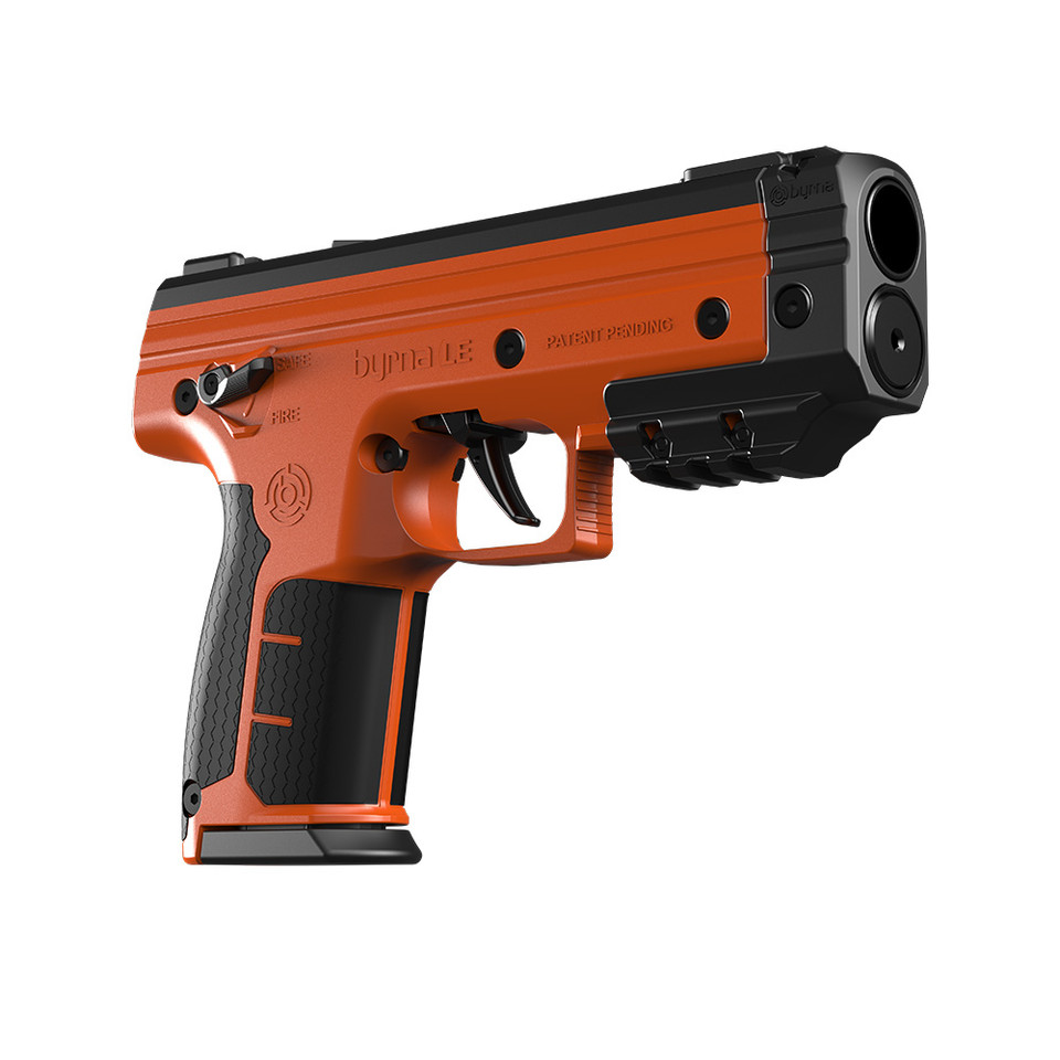 Byrna LE Less-Lethal Pistols w/Pepper & Kinetic Projectiles Orange Less ...