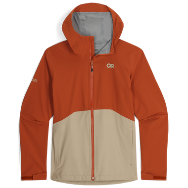 Outdoor Research Men's Stratoburst Stretch Rain Terra/Pro Khaki Jacket ...