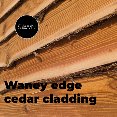 Uk grown Western Red Cedar Waney Edge Cladding