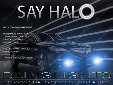BlingLights Brand Blue Halo LED Fog Lights for 2015 2016 2017 Acura TLX ...
