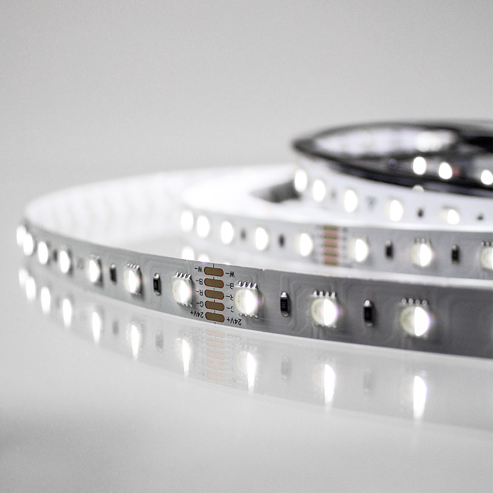 Pro Series RGB Colour Changing LED tape, RGB+CW 24V 60LED 19.2W p/m (5m ...