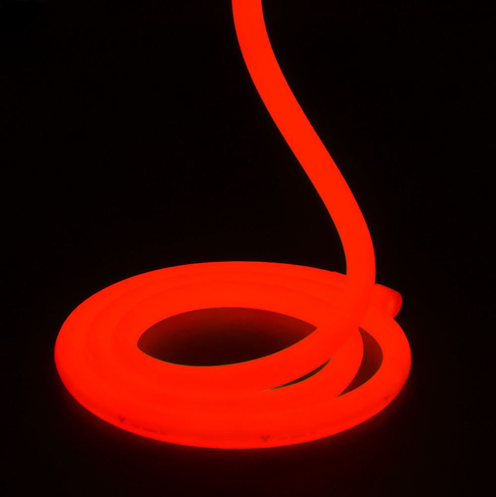 Essential LED Neon Flex , 18mm, Circular 360°, Red, 50 Metre Reel ...