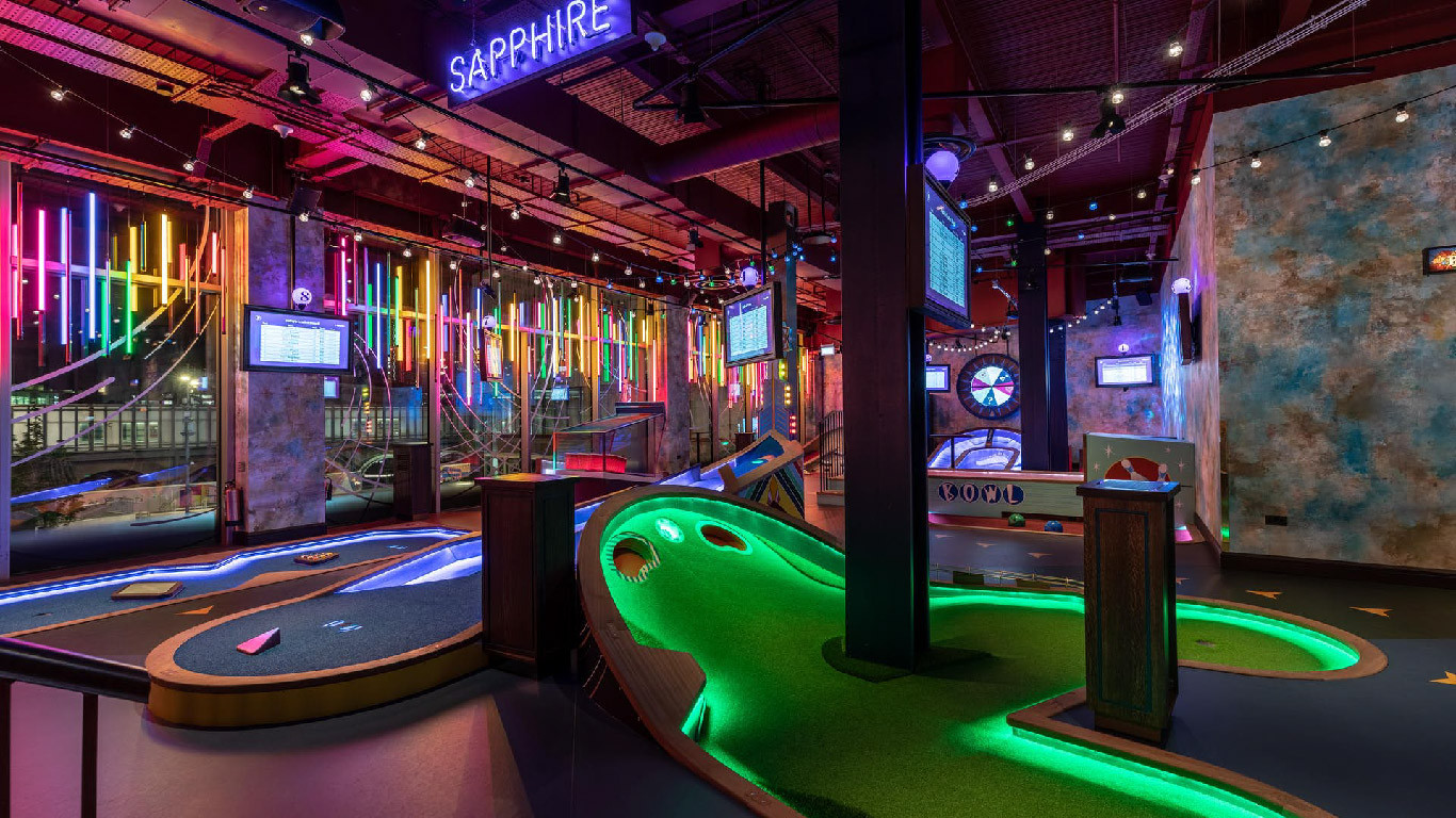 Puttshack Golf London - Tagra Lighting