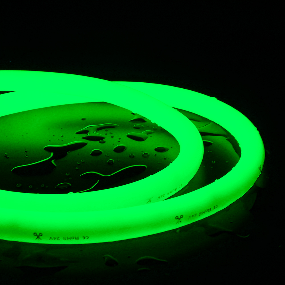 Essential LED Neon Flex , 18mm, Circular 360°, Green, 50 Metre Reel ...