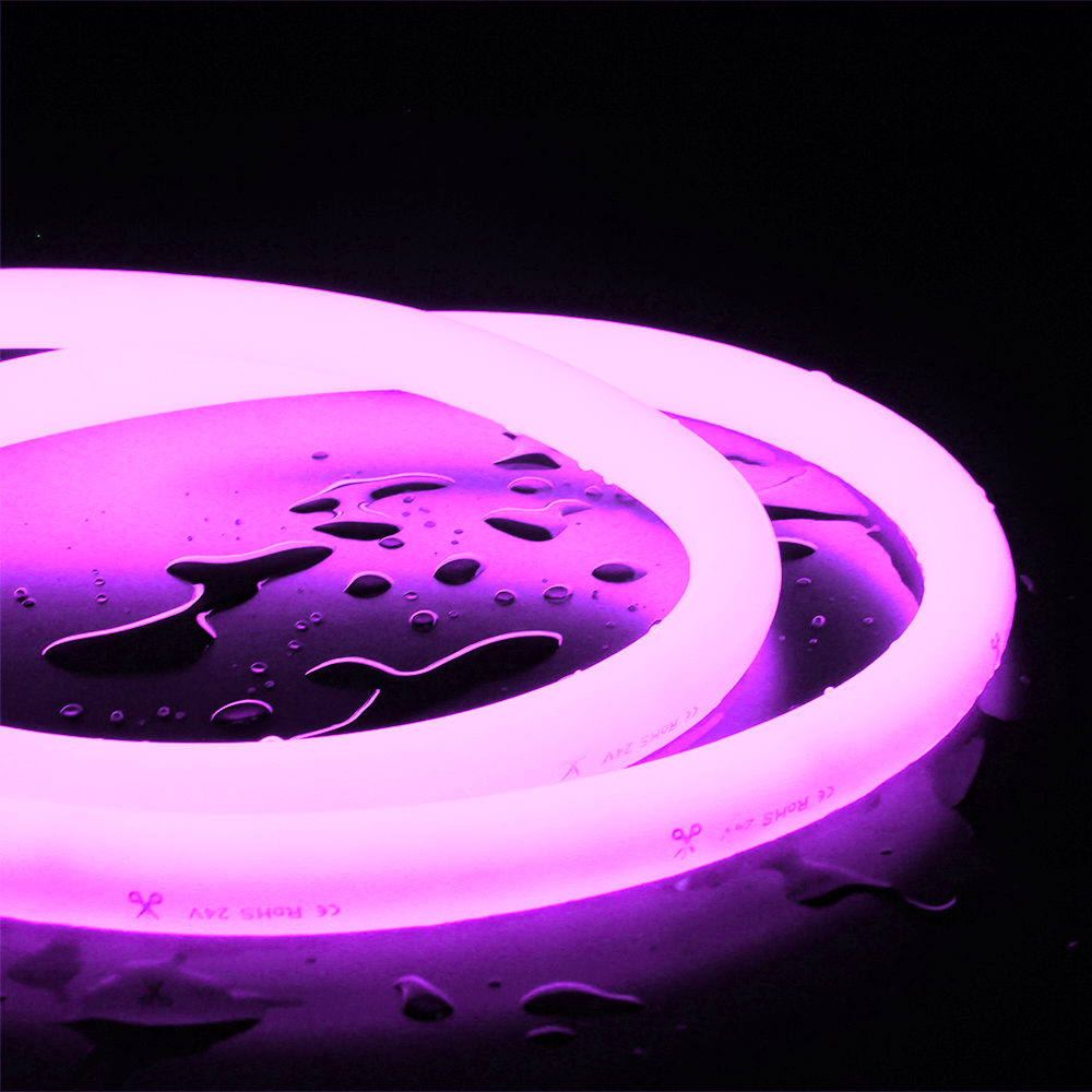 Essential LED Neon Flex , 18mm, Circular 360°, Pink, 50 Metre Reel ...