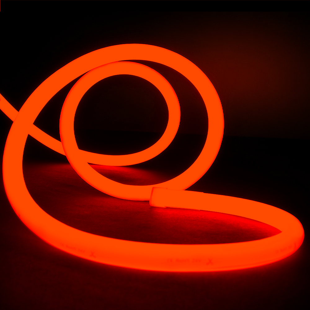 Essential LED Neon Flex , 18mm, Circular 360°, Red, 50 Metre Reel ...