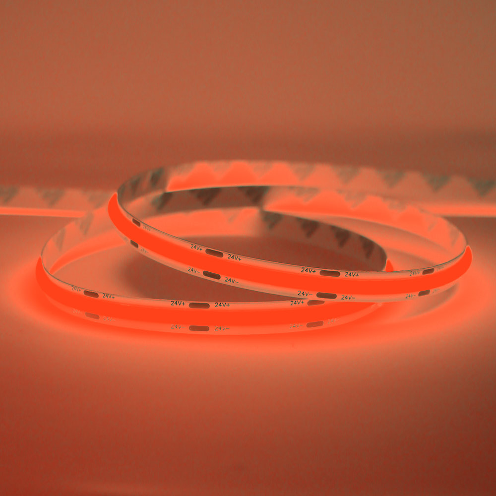 Professional Series COB Continuous LED Tape, 11.2w p/m, Red, 5 Metre ...