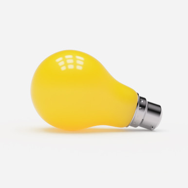 GLS Shape Shatterproof Festoon Lamp, Yellow, B22 - Tagra Lighting