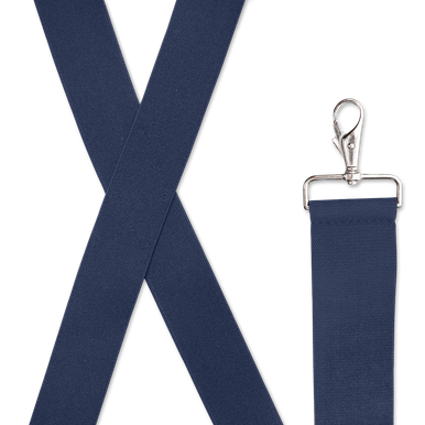 NAVY 2 inch X-Back Suspenders, Cross Sewn - Trigger Snaps - Mars Suspenders