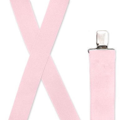 LIGHT PINK 2 inch X-Back Suspenders, Cross Sewn - Strong Clips - Mars ...