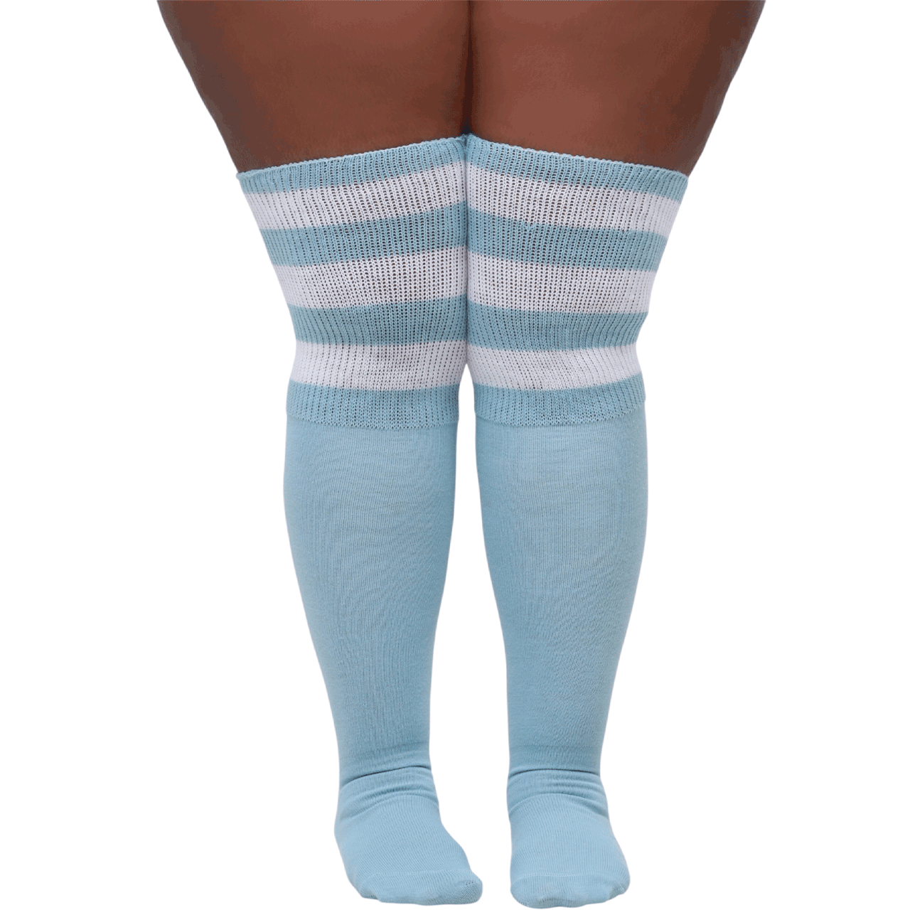 Blue Knee High Socks - Made in USA