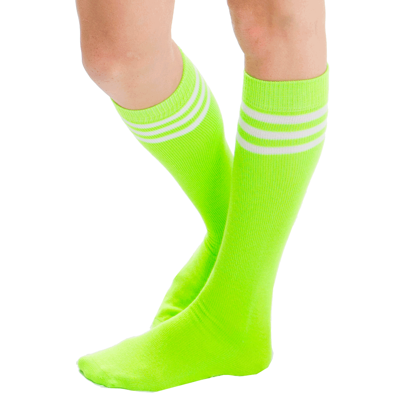 Neon Green Knee High Socks - Made in USA