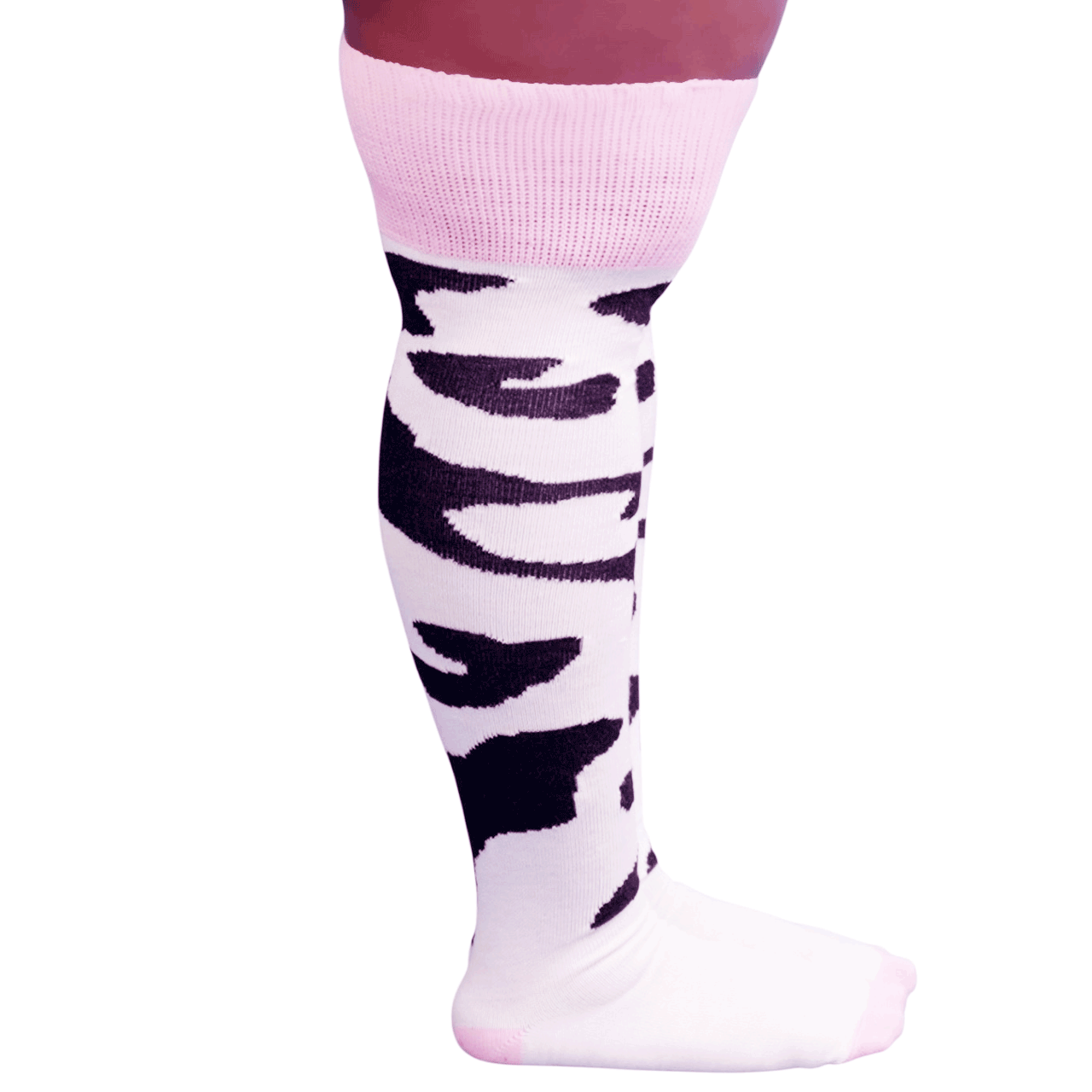 Cow Print Plus Size Thigh High Socks