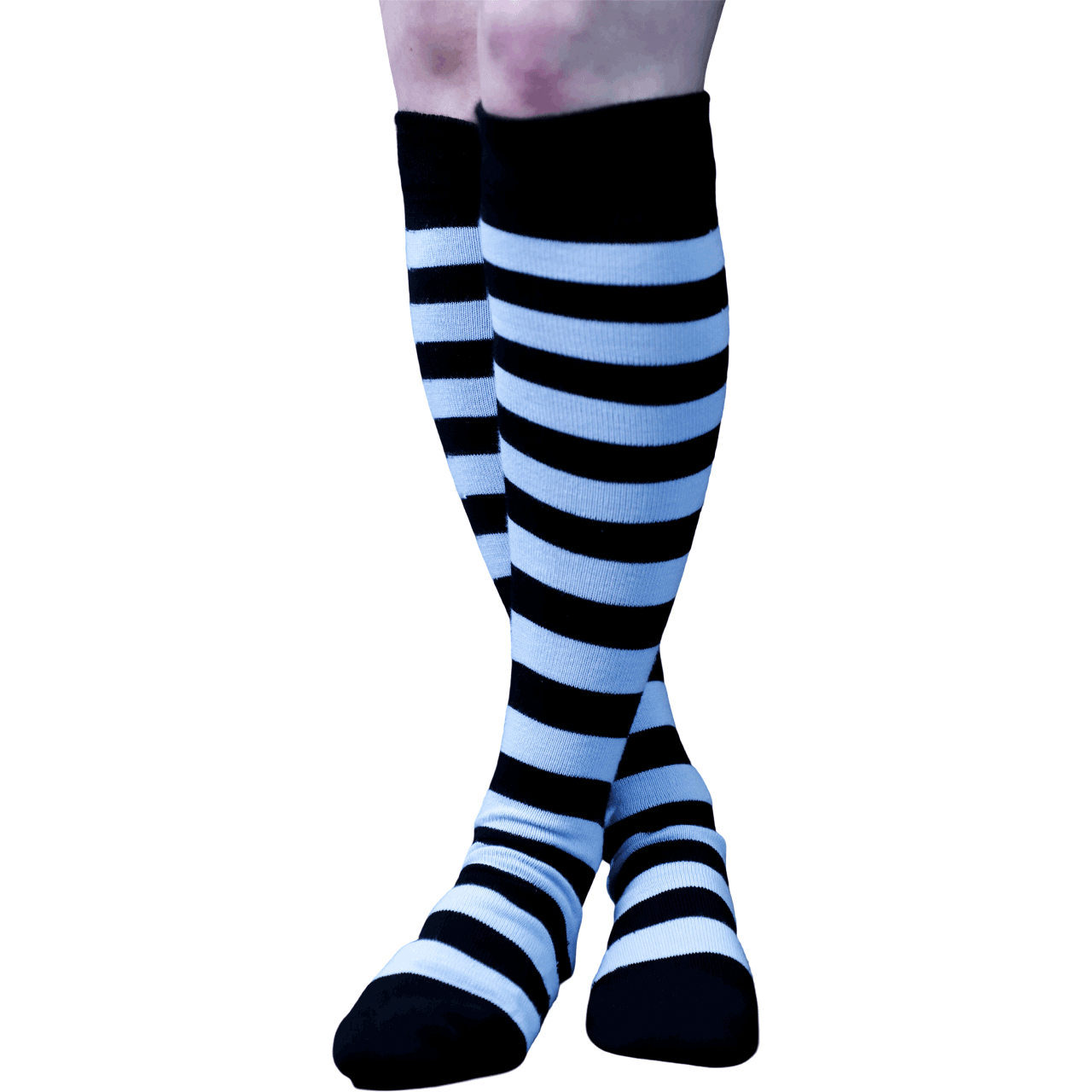 Sky Blue Striped Socks
