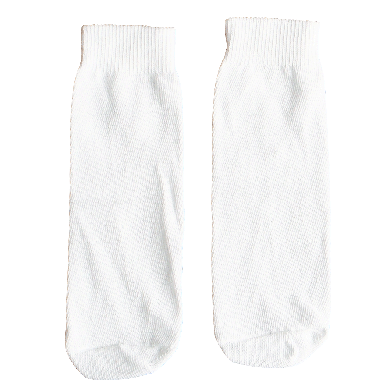 Kids Solid White High Socks