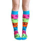 Peace Sign Knee Socks