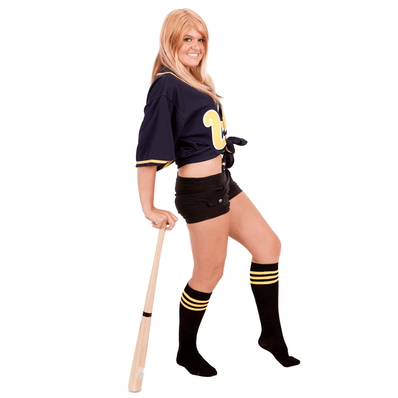 Black Tube socks with Yellow Stripes