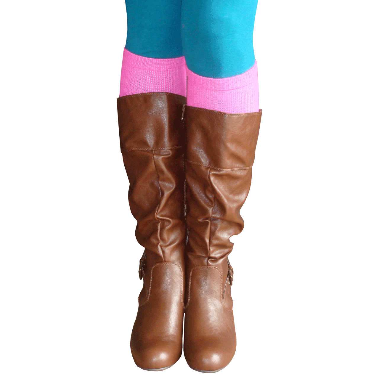 Neon Pink Boot Socks