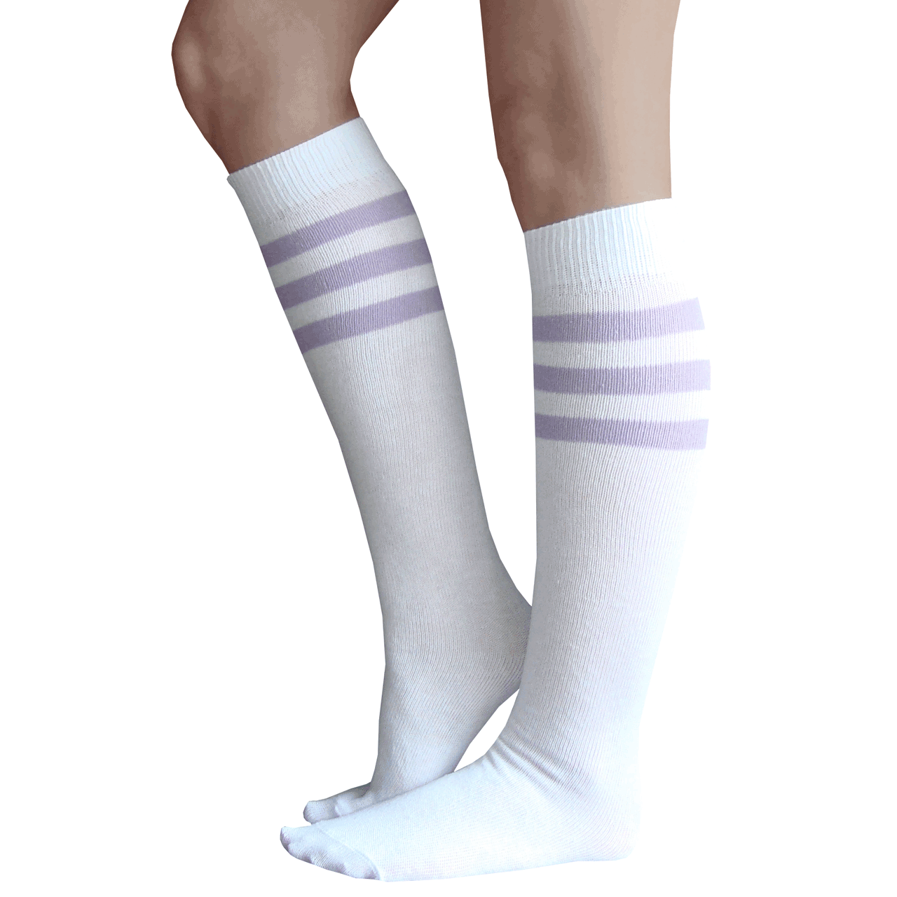 Purple Knee High Socks - Made in USA
