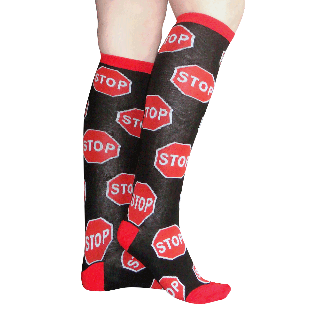 STOP Sign Knee High Socks
