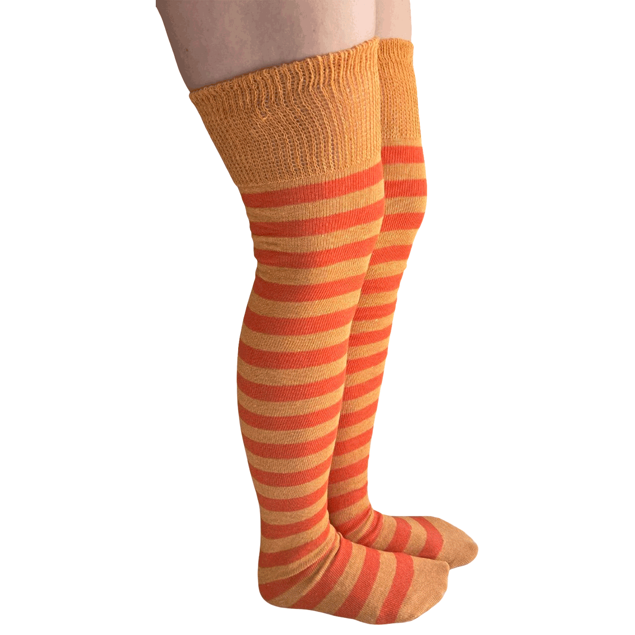 Orange Knee High Socks - Made in USA