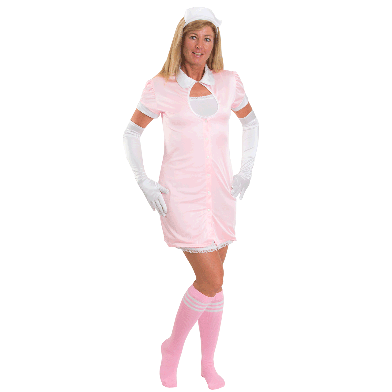 Bubble Gum Pink Tube Socks