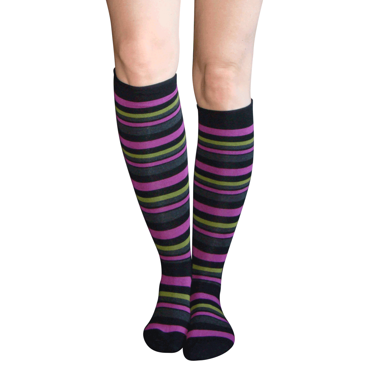Sky Blue Striped Socks
