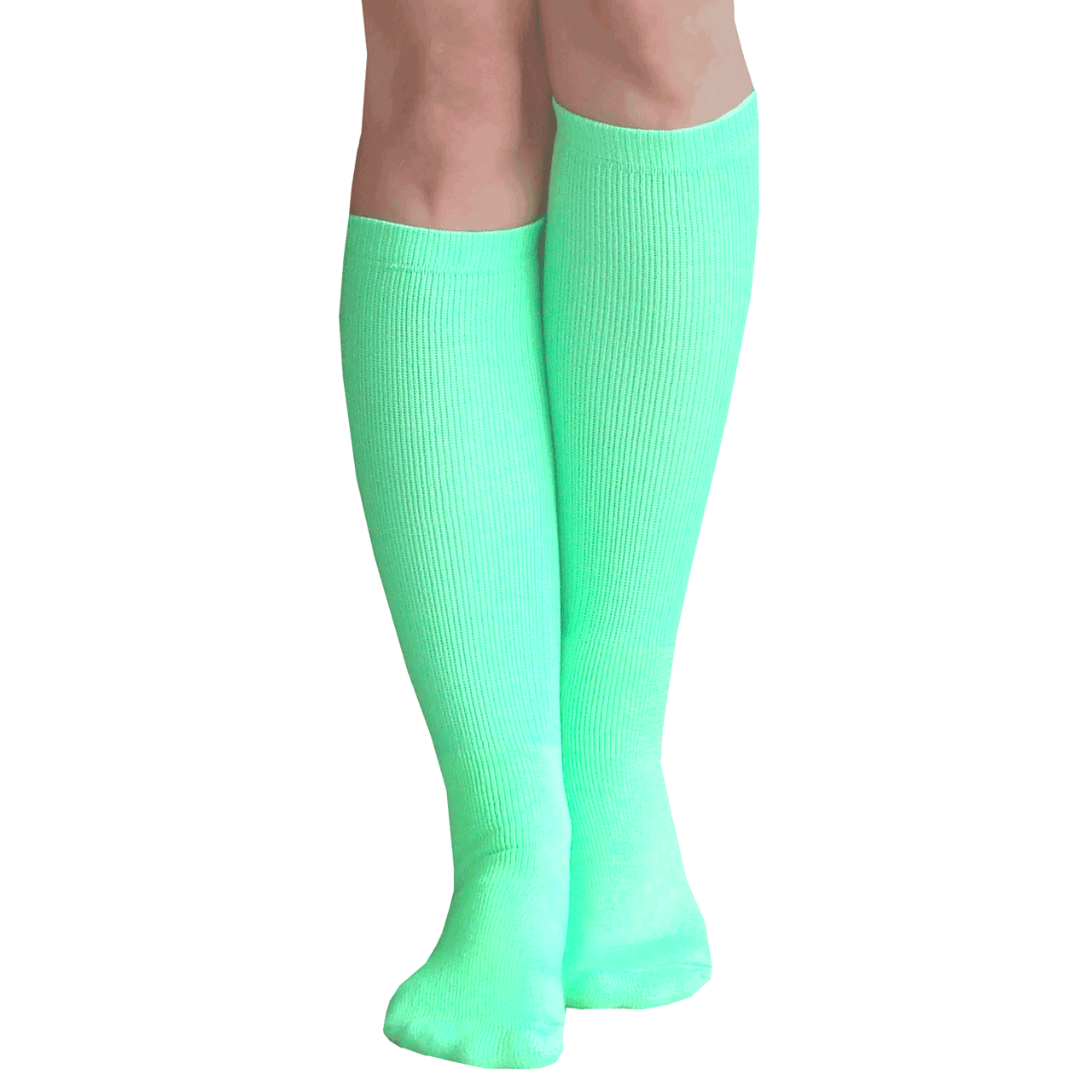 Neon Green Knee High Socks