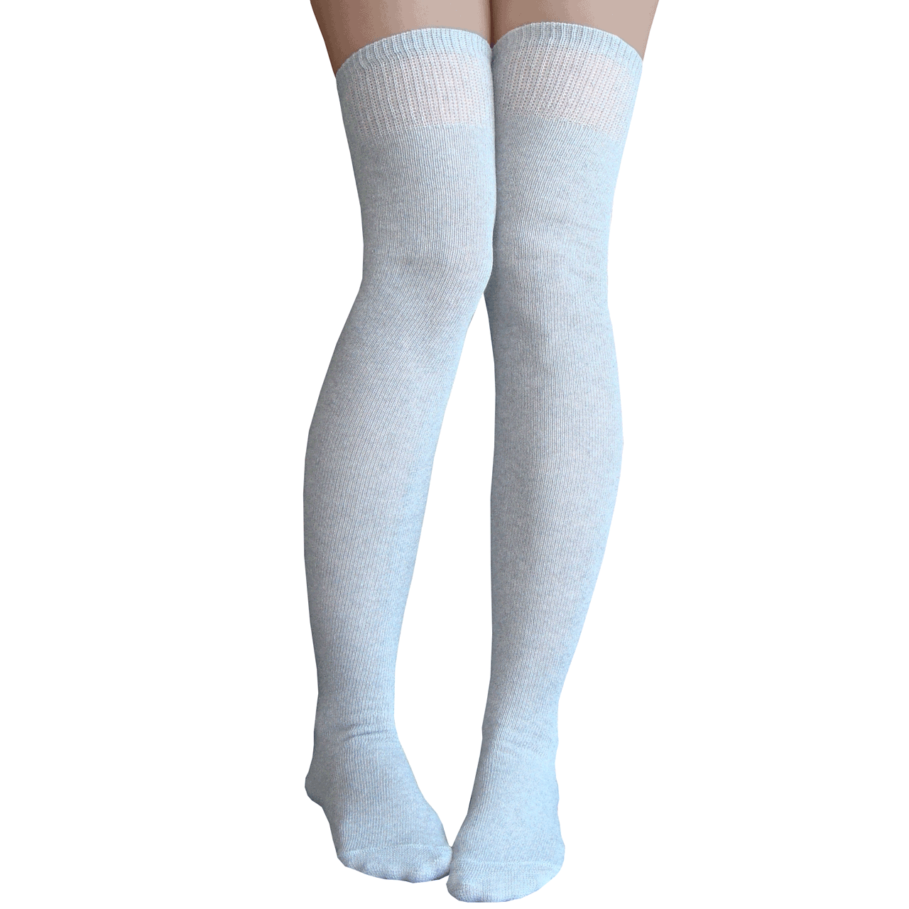 Gray Thigh High Socks