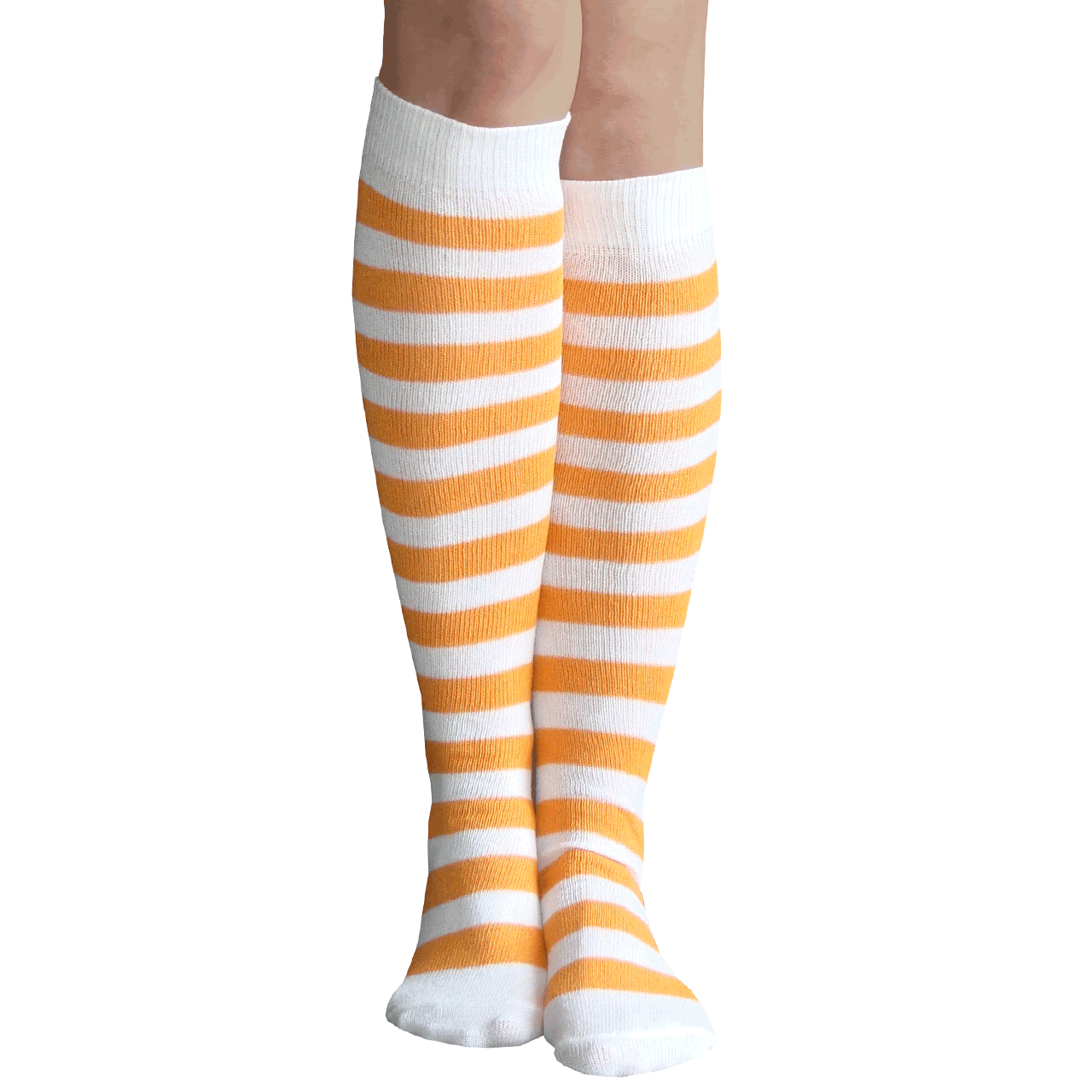 Orange Knee High Socks - Made in USA