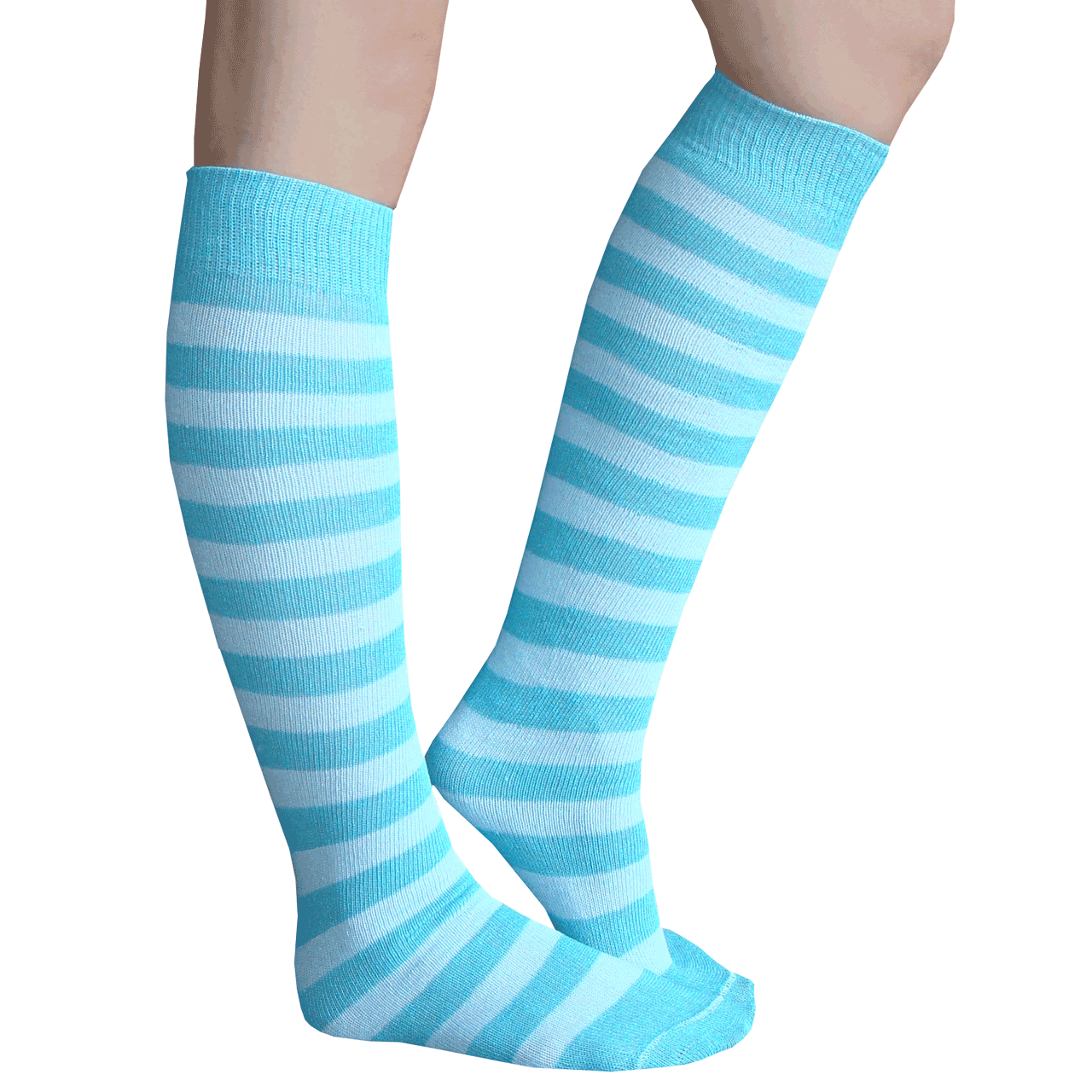 Blue Knee High Socks - Made in USA