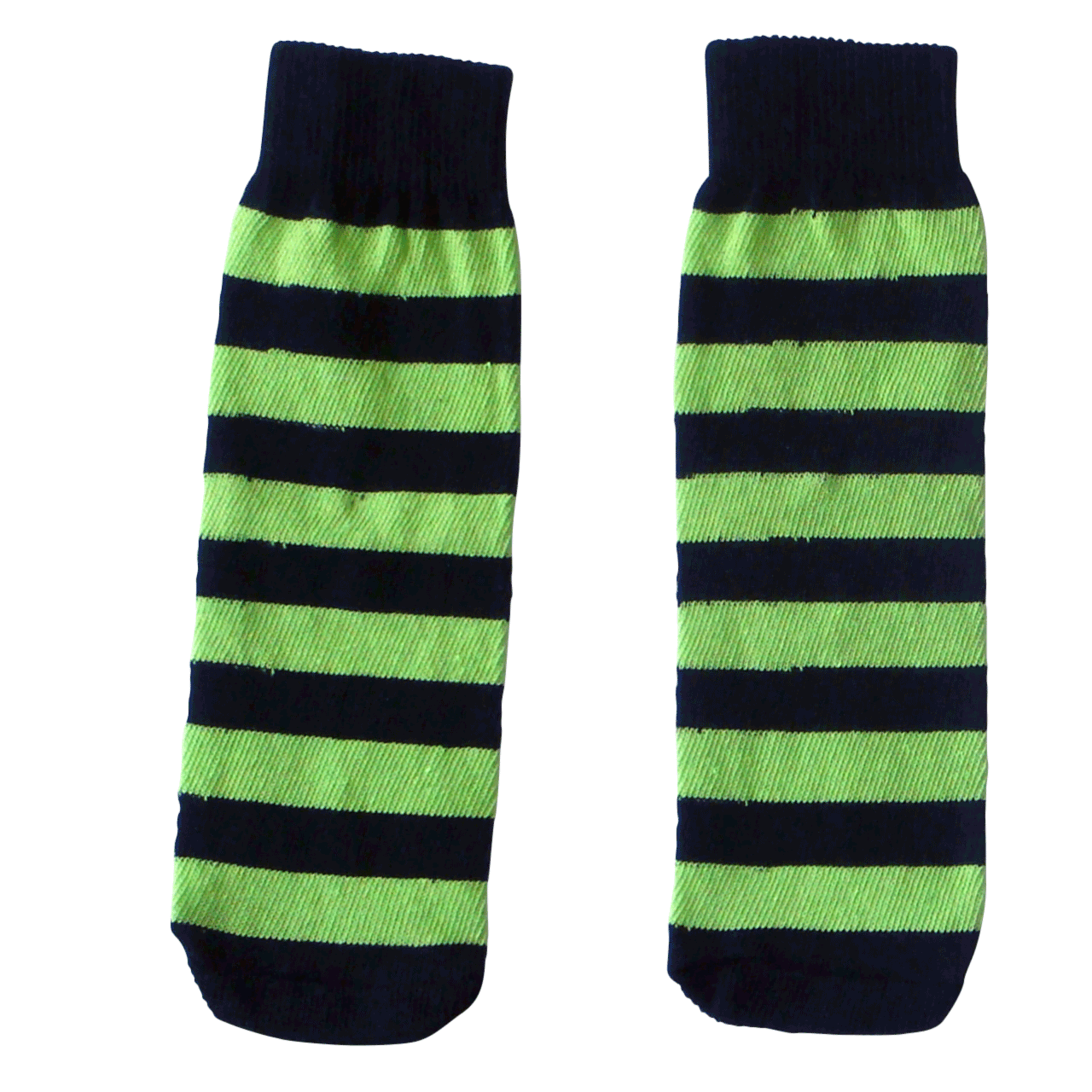 Red/Neon Green Striped Socks