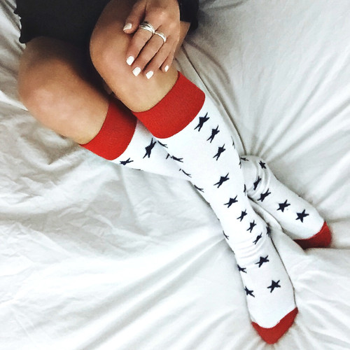 Patriotic Star Knee Highs