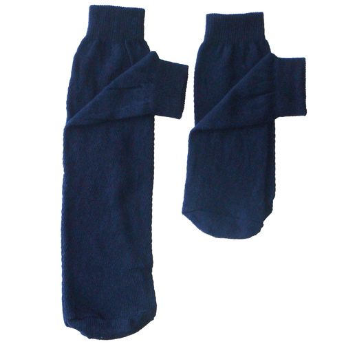 Thin Solid Navy Blue Knee Highs