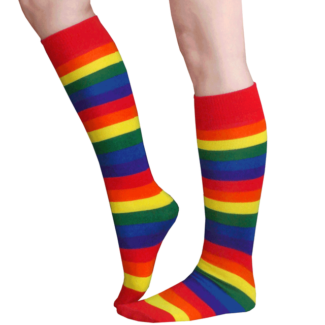 Rainbow Knee High Socks - Made in USA