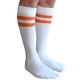 Mens White/Orange Tube Socks