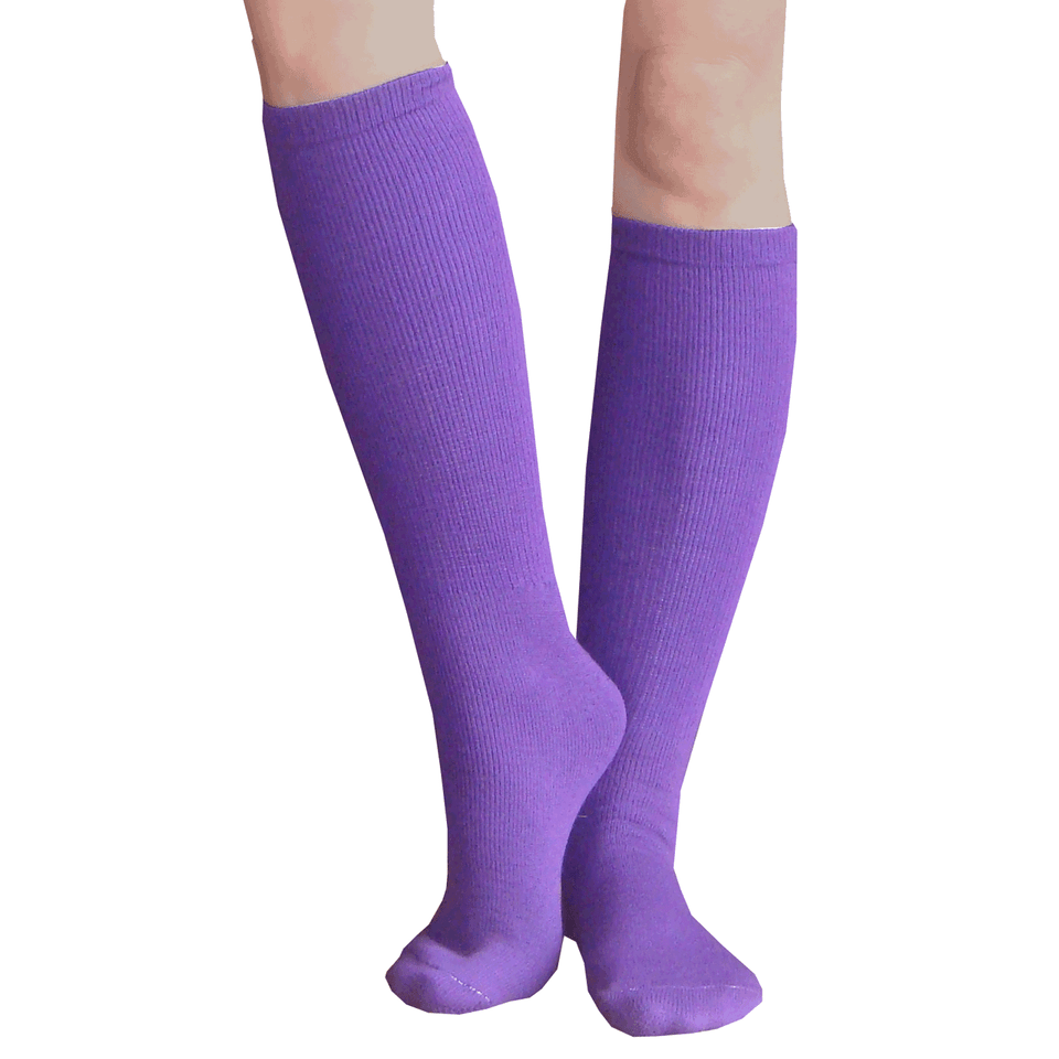 Thick Purple Knee High Socks