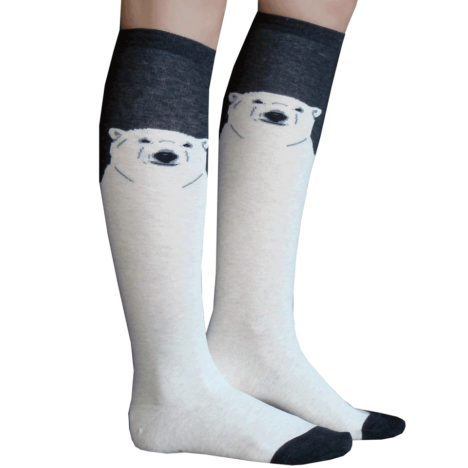 Polar Bear Knee Socks