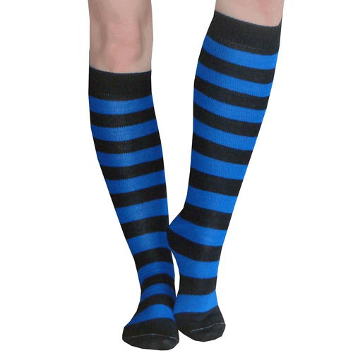 Royal Blue Striped Socks