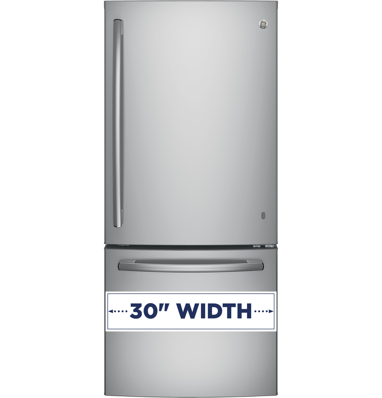 GDE21EYKFS GE® ENERGY STAR® 21.0 CU. FT. BOTTOM-FREEZER REFRIGERATOR ...
