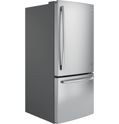 GDE21EYKFS GE® ENERGY STAR® 21.0 CU. FT. BOTTOM-FREEZER REFRIGERATOR ...