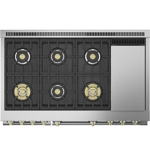 ZDP486NDTSS Monogram 48" Dual-Fuel Professional Range with 6 Burners ...