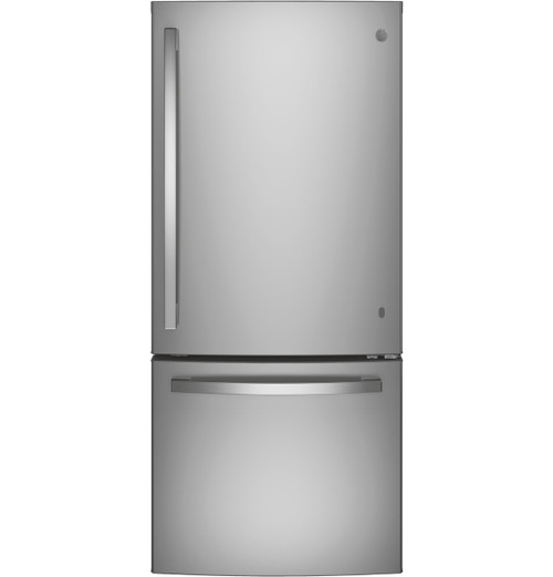 GDE21EYKFS GE® ENERGY STAR® 21.0 CU. FT. BOTTOM-FREEZER REFRIGERATOR ...
