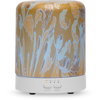 Gold Foliage Mini Ultrasonic Aroma Diffuser - Pink Zebra Home