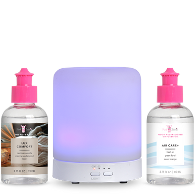 Breezy Comfort Mini Ultrasonic Diffuser Bundle - Pink Zebra Home