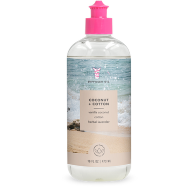 Coconut + Cotton 16 fl. oz. Diffuser Oil - Pink Zebra Home