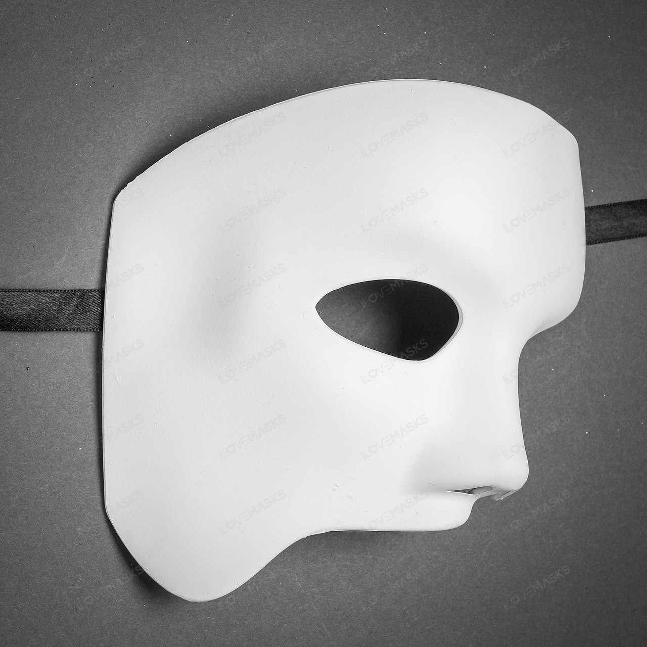 White Classic Phantom of the Opera Half Face Mask Masquerade