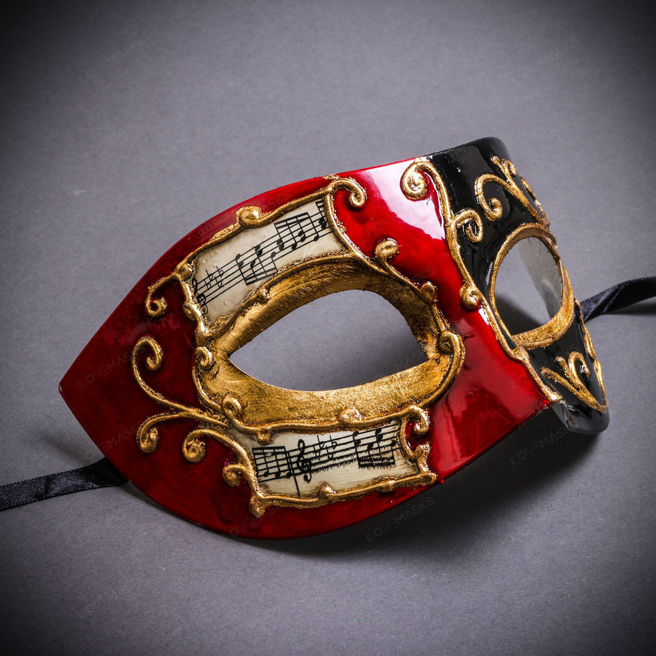 Unisex Musical Venetian Eye Mask Mardi Gras Masquerade for Party Ball Prom